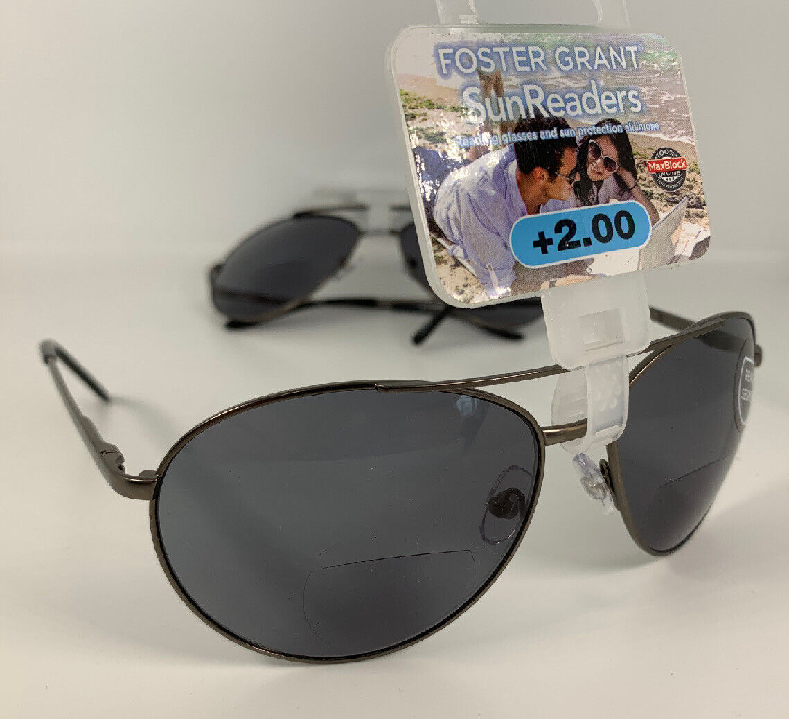 Foster Grant Bifocal Sun Readers commander gun +2.00 – General ...